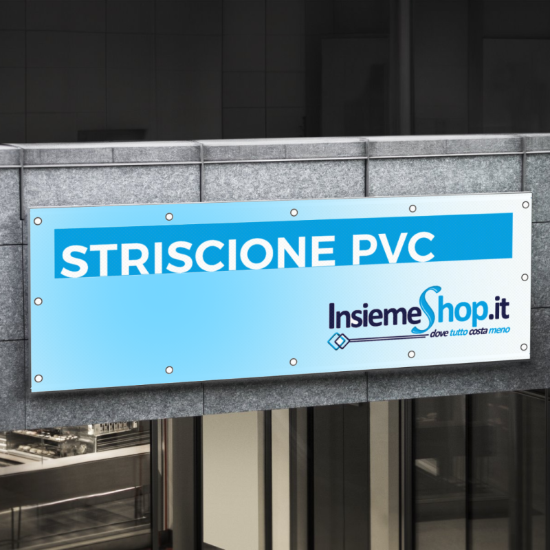 Striscione PVC vari formati con occhielli - Insieme Shop